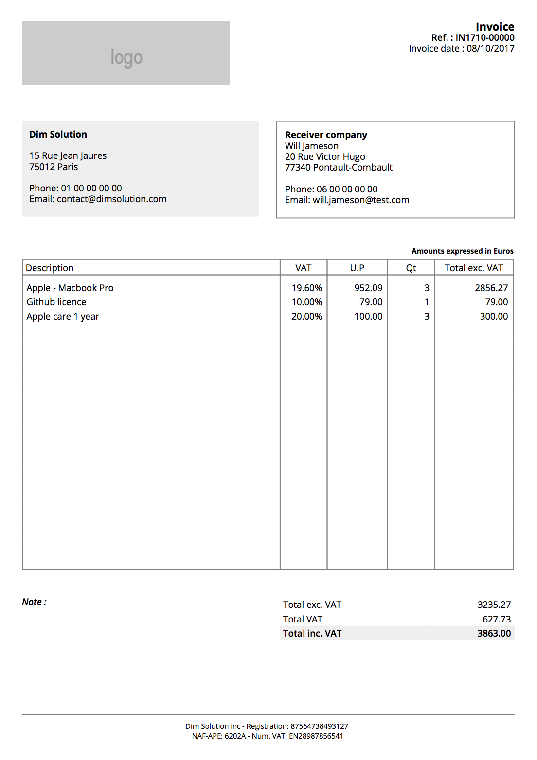 How to easily generate order / invoice PDF file? - Dim Solution
